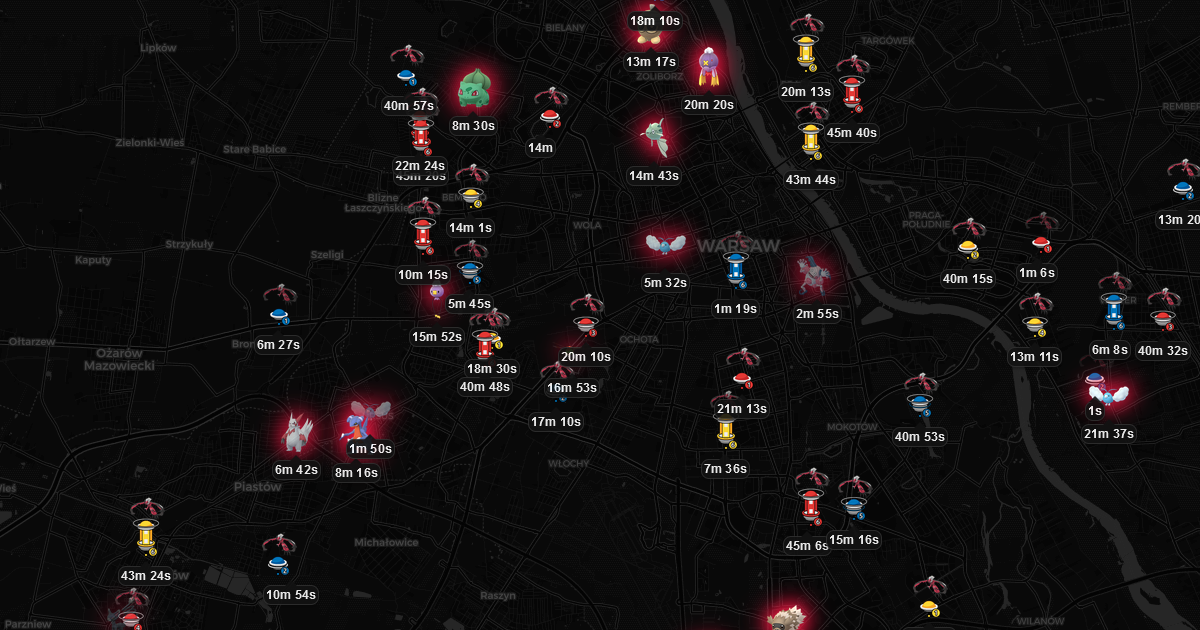 PoGO.moe Mapa Pokemon GO